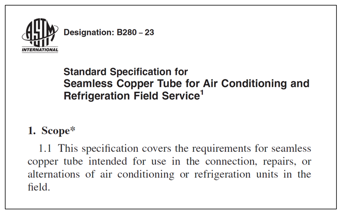 บทที่ 4 : มาตรฐาน ASTM B280 สำหรับท่อทองแดงในระบบปรับอากาศ - บริษัท หาญ เอ็นจิเนียริ่ง โซลูชั่น ...